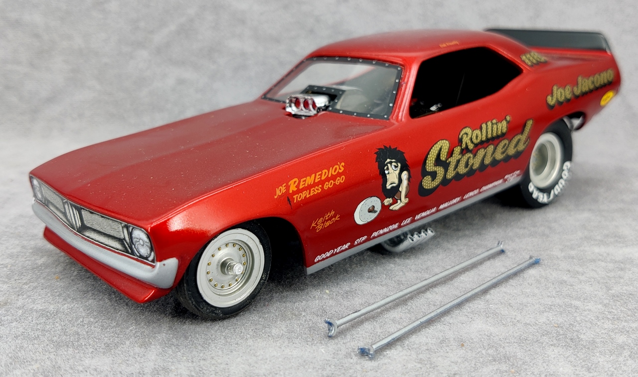 Resin/Revell Joe Jacono “Rollin' Stoned” 1973 Plymouth Cuda Funny Car ...