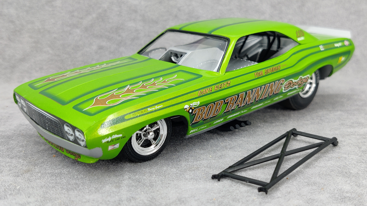 MPC “Bob Banning” Dodge Challenger Funny Car Built Kit - Spotlight Hobbies