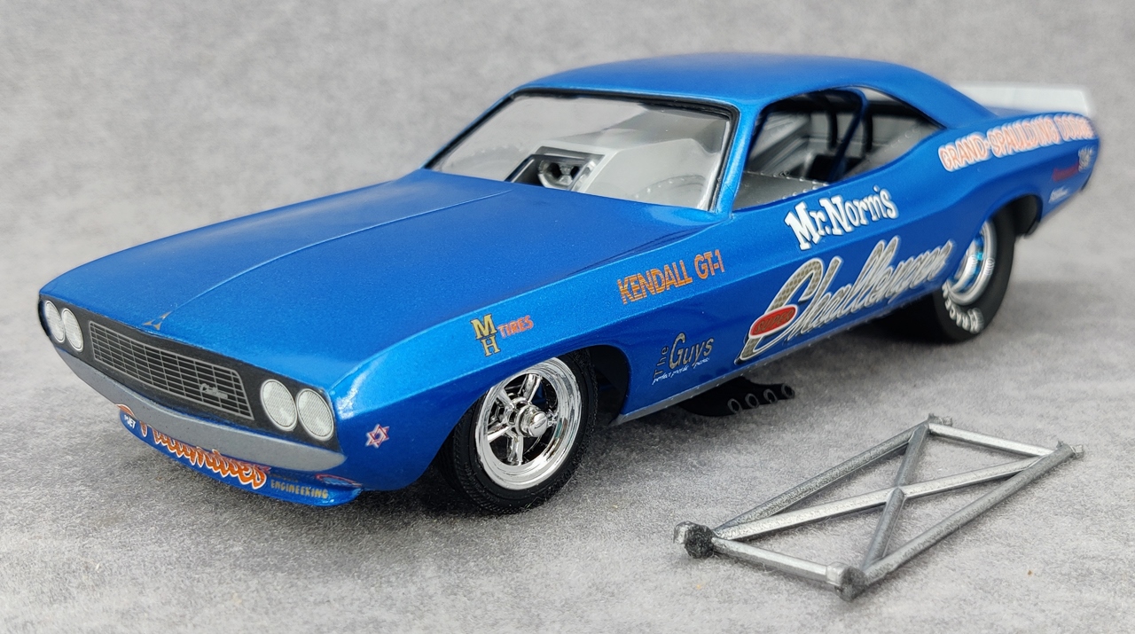 MPC “Mr. Norm's” Dodge Challenger Funny Car Built Kit - Spotlight Hobbies