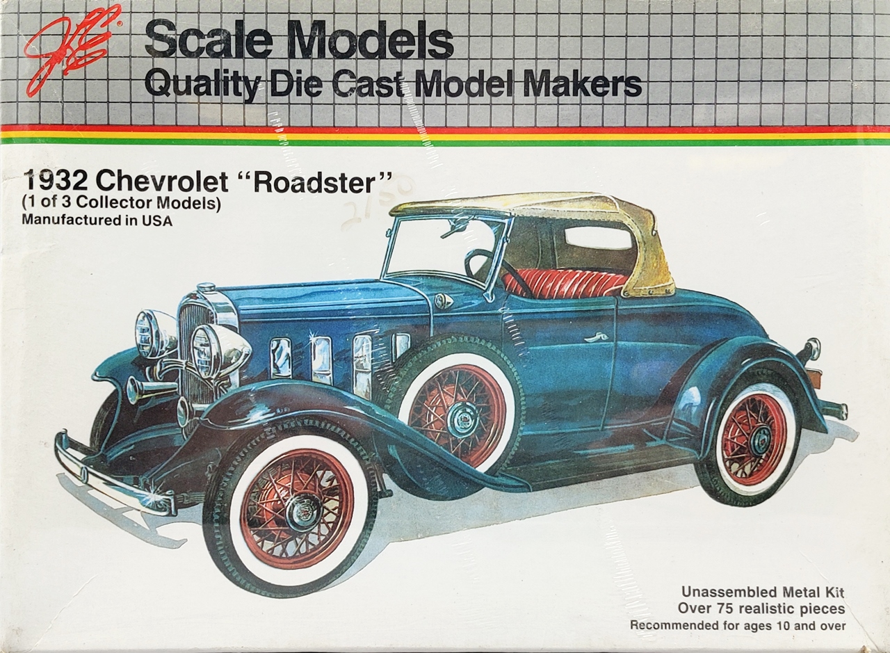 JLE Scale Models (Hubley) 1932 Chevy Roadster Die Cast - 1/20 Scale ...