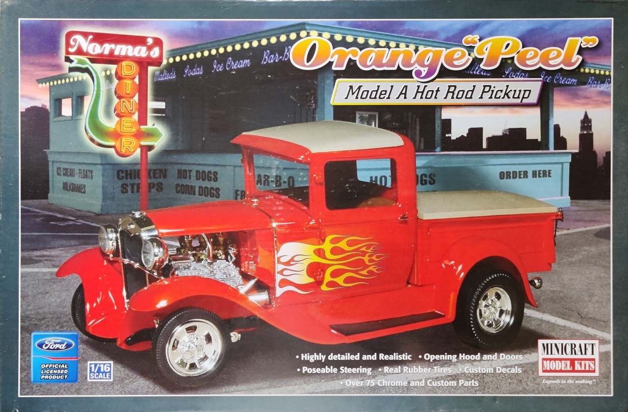 Minicraft "Orange Peel" 1931 Ford Model “A” Hot Rod Pickup - 1/16 Scale ...