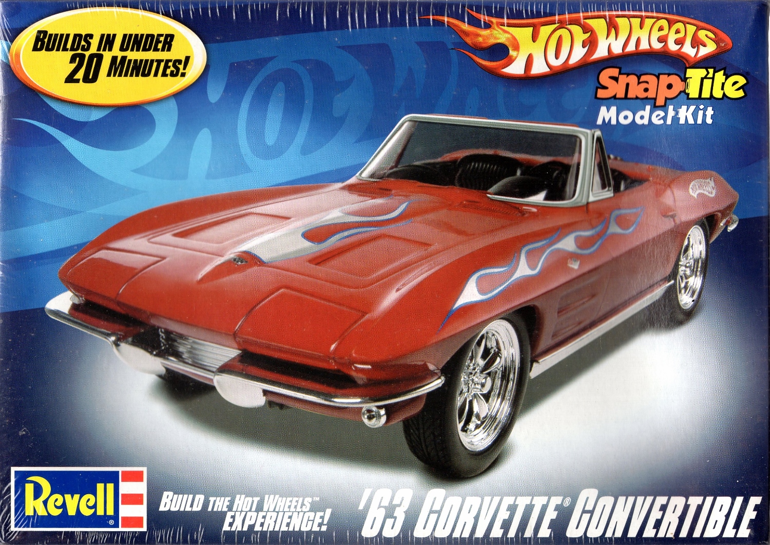 Revell "Hot Wheels" 1963 Chevy Corvette Convertible - SnapTite ...
