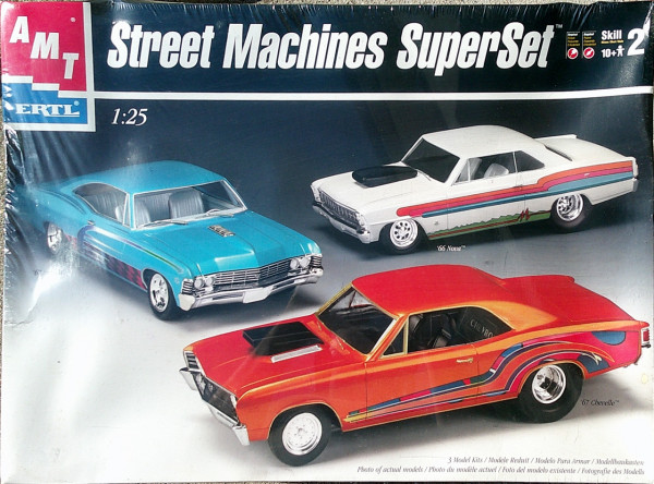 AMT 1966 Chevy Nova Pro Street, 1967 Chevy Impala Street Machine, 1967 ...