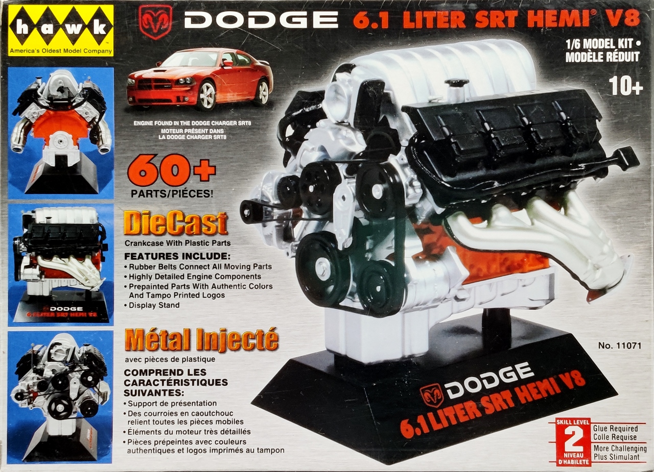 Hawk (Lindberg) Dodge 6.1 (426) Liter SRT Hemi V8 Engine - 1/6th Scale ...