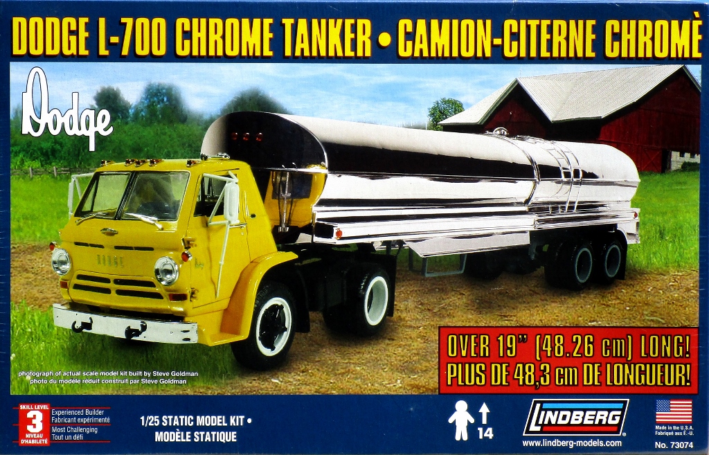 Lindberg 1969 Dodge L-700 Semi Tractor with Chrome Tanker Trailer ...