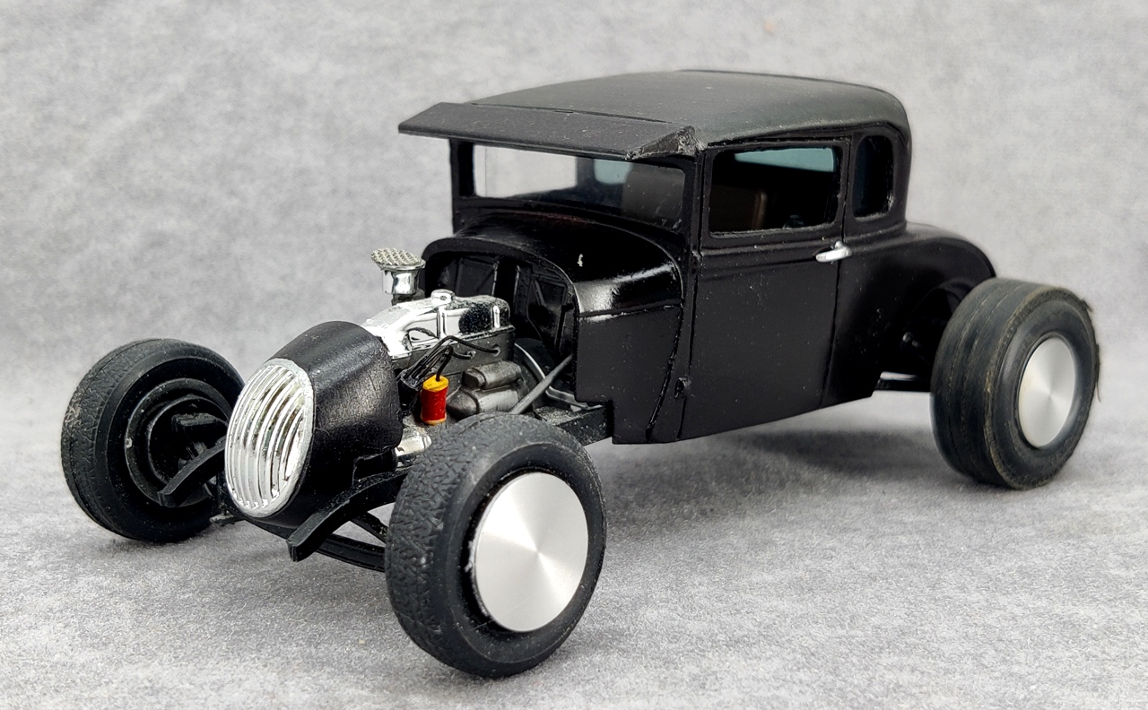 1927 Ford Model A Coupe Rat Rod Built Kit - Spotlight Hobbies