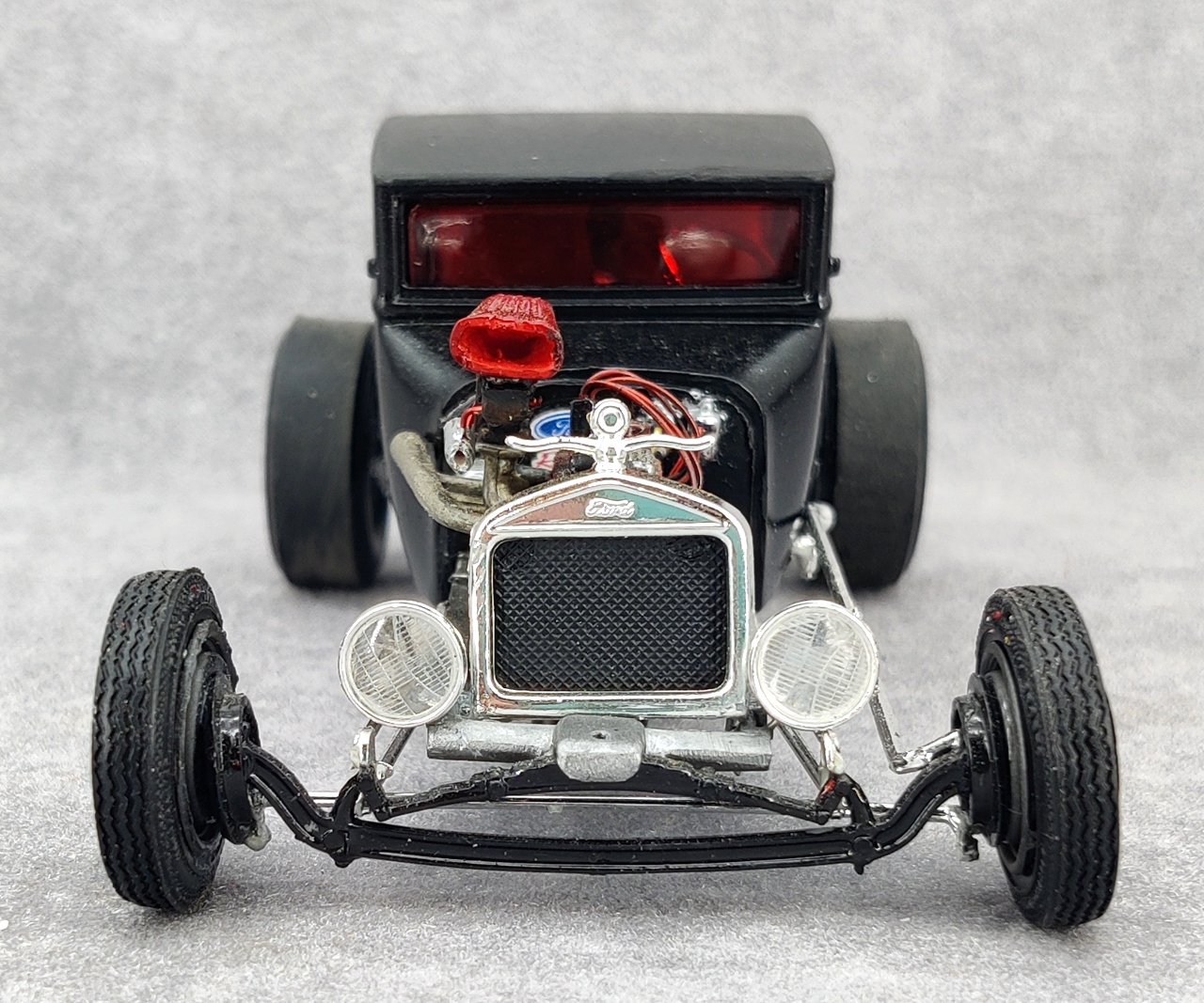 1925 Ford Model 'T' Chopped Coupe Hot Rod Built Kit - Spotlight Hobbies