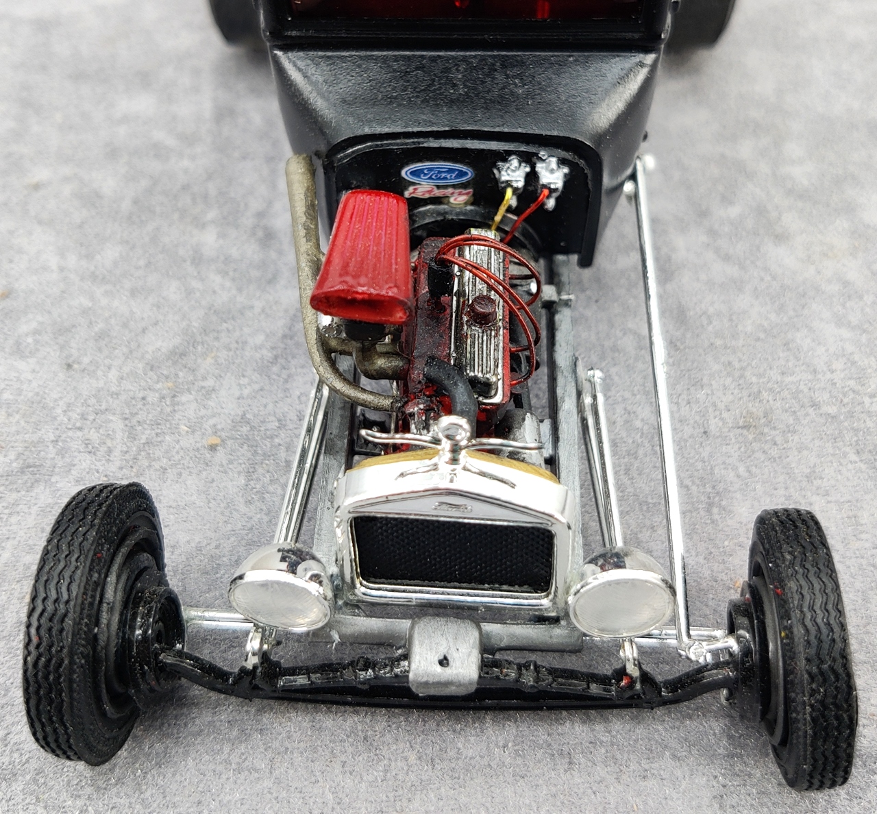 1925 Ford Model 'T' Chopped Coupe Hot Rod Built Kit - Spotlight Hobbies
