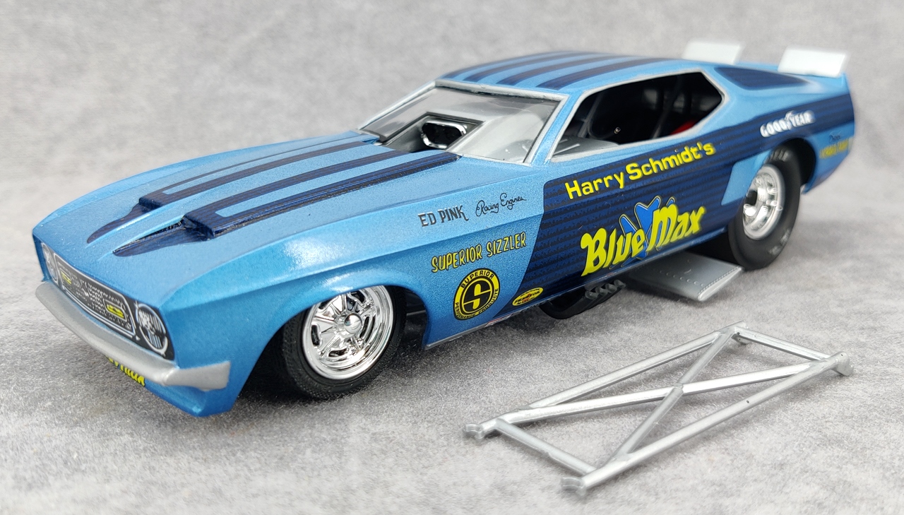 MPC “Blue Max” 1973 Ford Mustang Long Nose Funny Car Built Kit ...