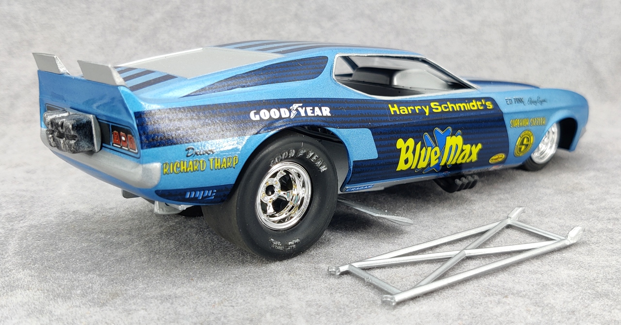 MPC “Blue Max” 1973 Ford Mustang Long Nose Funny Car Built Kit ...