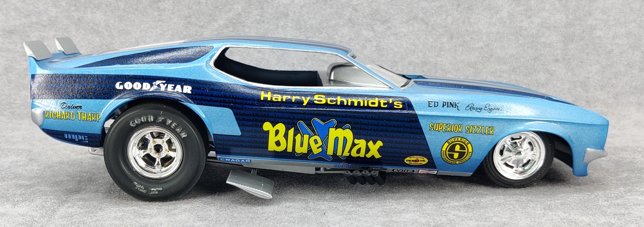 MPC “Blue Max” 1973 Ford Mustang Long Nose Funny Car Built Kit ...