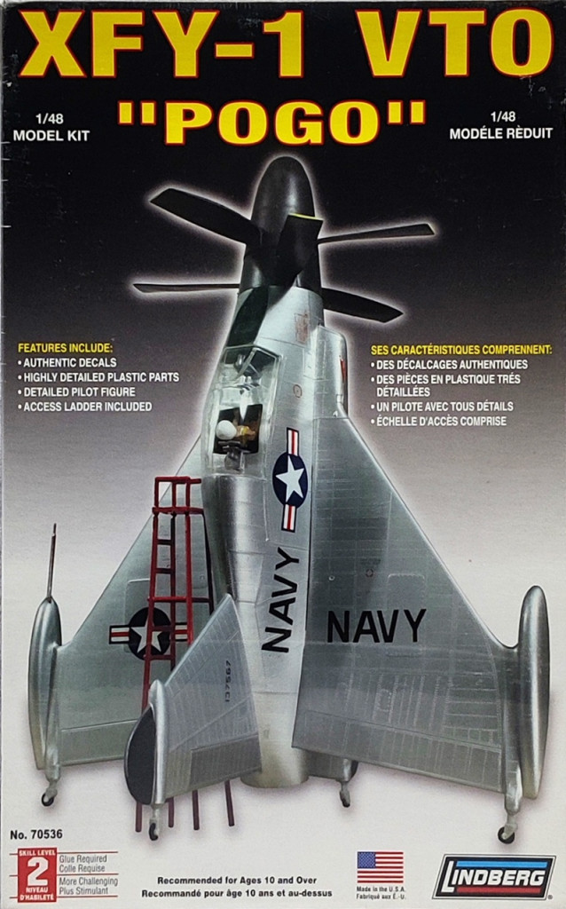 Lindberg XFY-1 VTO "POGO" Navy Aircraft - 1/48 Scale - Spotlight Hobbies