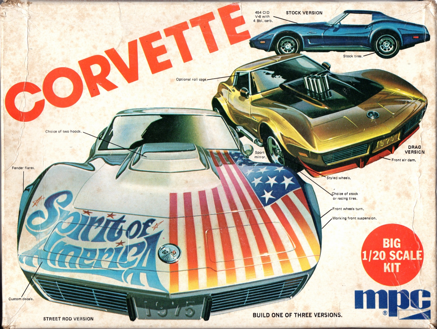 MPC 1975 Chevy Corvette Coupe - Stock, Drag or Street Machine - 1/20 ...