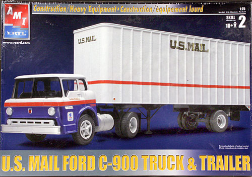 AMT U.S. Mail Ford C-900 Tilt Cab Semi Tractor Truck with Trailer ...