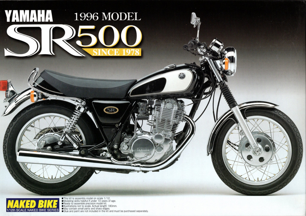 Aoshima 1996 Yamaha SR 500 Motorcycle - 1/12 Scale - Spotlight Hobbies