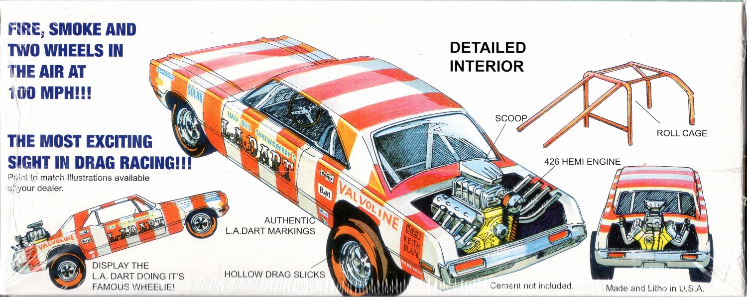 AMT Wild Bill Shrewsberry "L.A. Dart" 1970 Dodge Dart Wheelstander ...