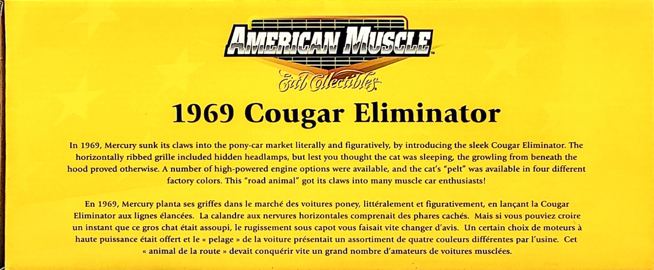 Ertl American Muscle 1969 Cougar Eliminator - Red with Black Interior ...