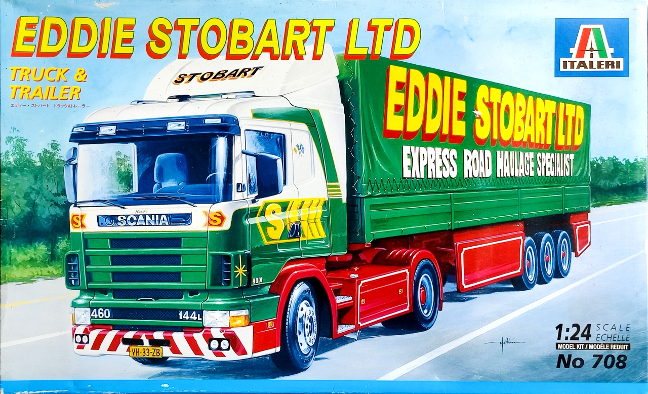 Italeri “Eddie Stobart LTD" Scania Semi Truck Tractor with Trailer ...